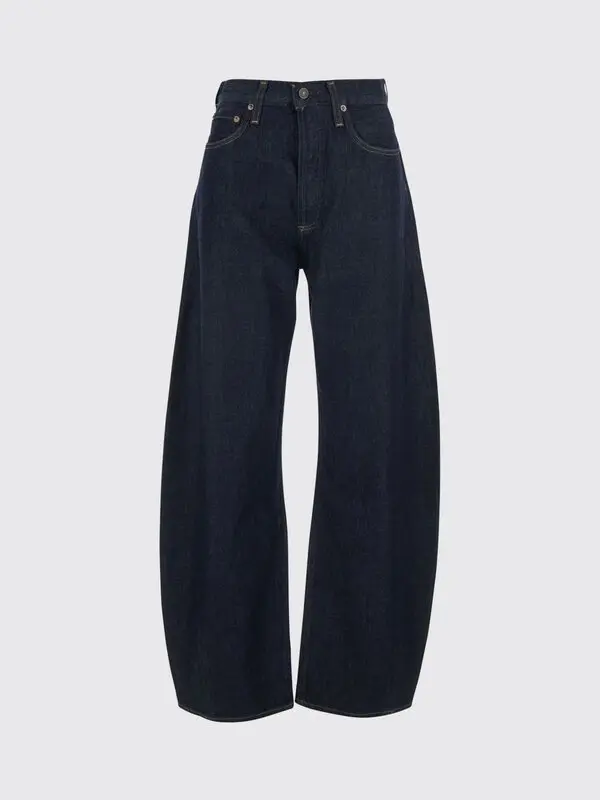 AGOLDE Luna High-waisted Tapered Fit Baggy Jeans In Cotton Denim - Blue