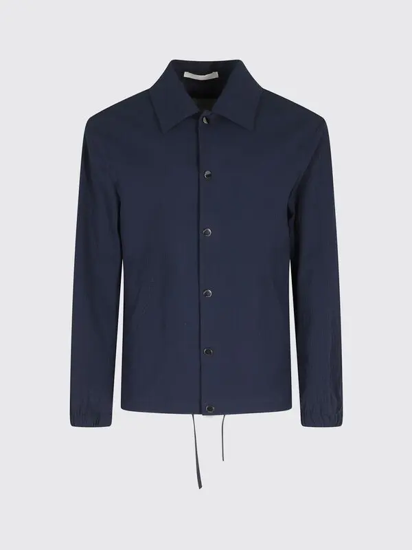 PAOLO PECORA Cotton Seersucker Shirt Jacket - Blue