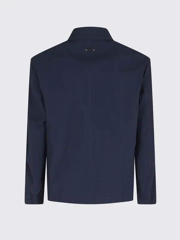 PAOLO PECORA Cotton Seersucker Shirt Jacket - Blue