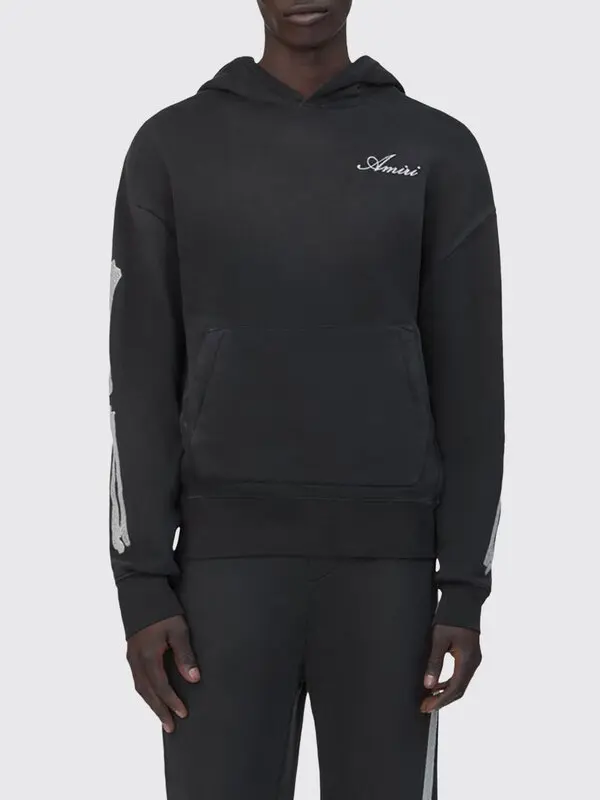 Amiri Camouflage Print Hoodie - Black
