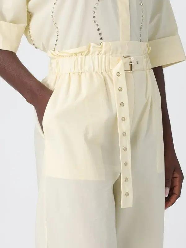 Liu Jo Slim Fit Cotton Pants - Yellow