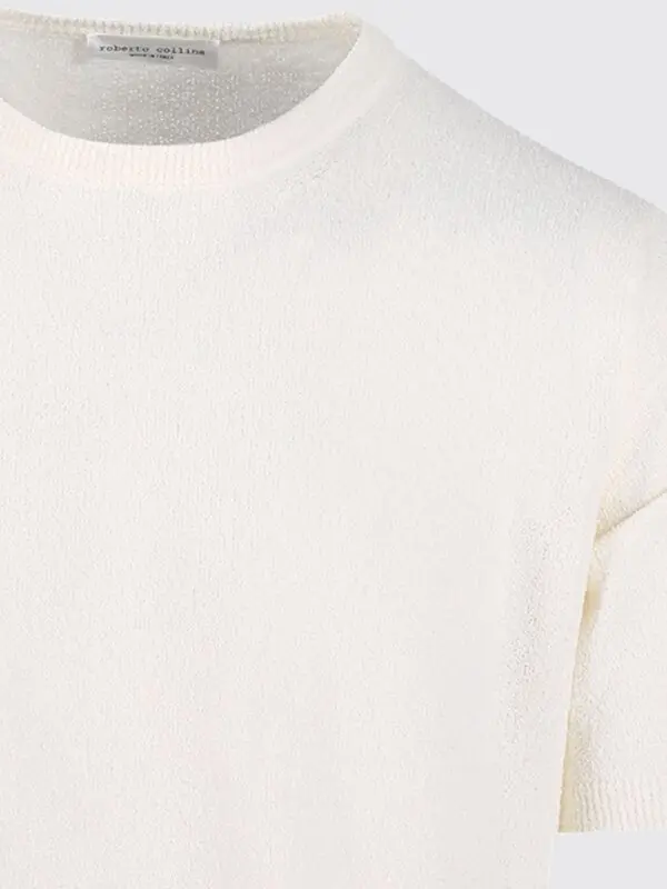 ROBERTO COLLINA Crewneck Short Sleeve Jumper - White