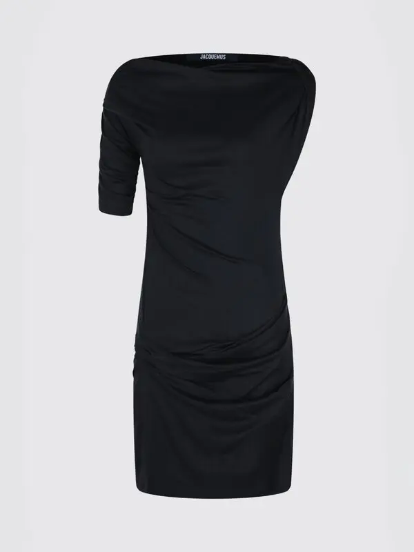 Jacquemus Asymmetrical One-shoulder Dress - Black