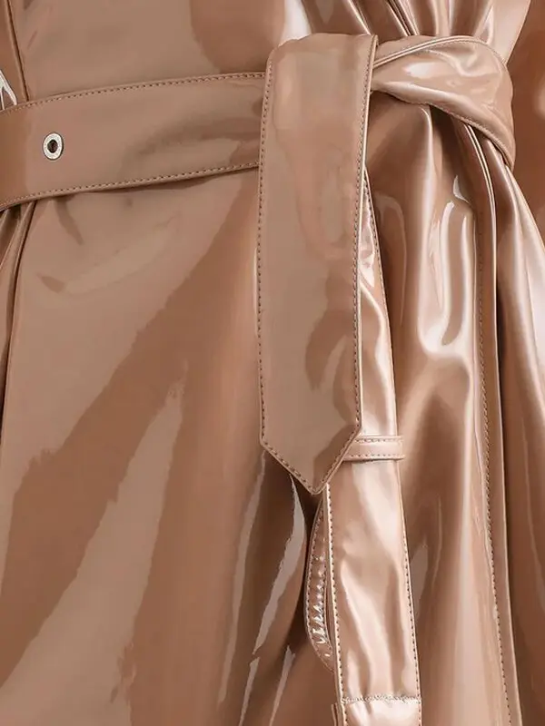 Dolce & Gabbana Synthetic Leather Trench Coat