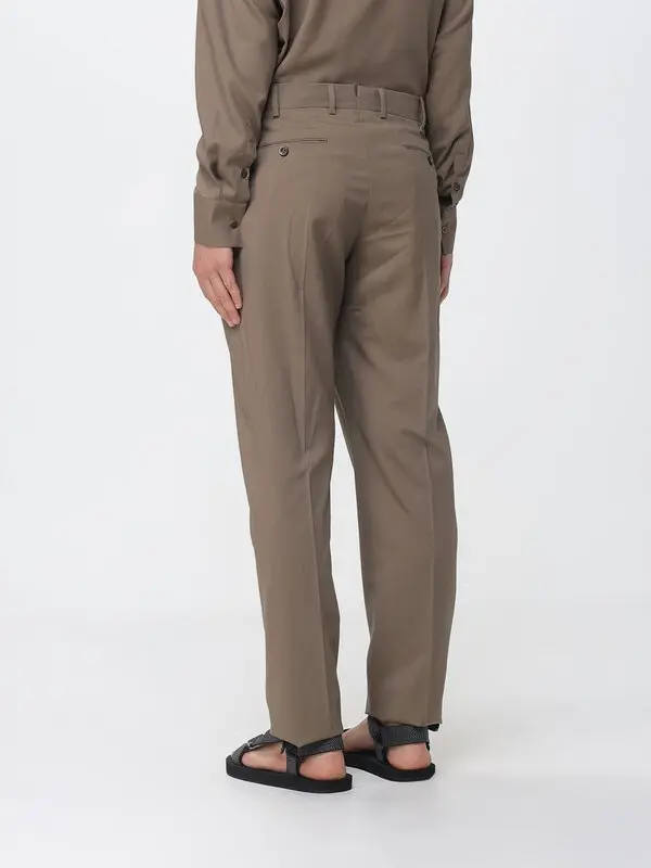 PT TORINO Virgin Wool Tailored Trousers - Beige