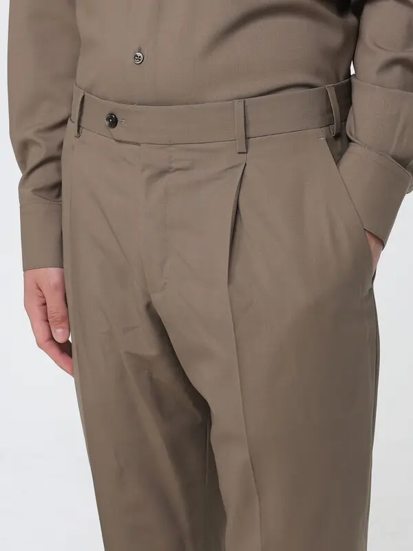 PT TORINO Virgin Wool Tailored Trousers - Beige