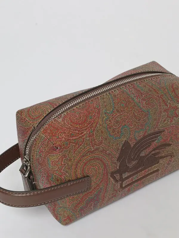 Etro Paisley Print Cosmetic Case With Pegasus Motif - Multicolor