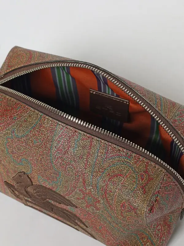 Etro Paisley Print Cosmetic Case With Pegasus Motif - Multicolor