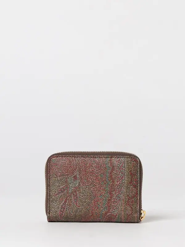 Etro Arnica Paisley Coated Cotton Wallet