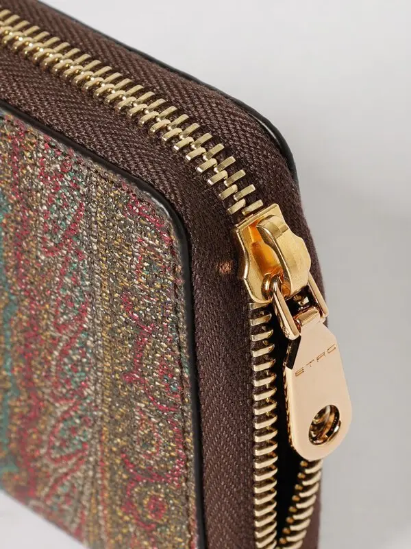 Etro Arnica Paisley Coated Cotton Wallet