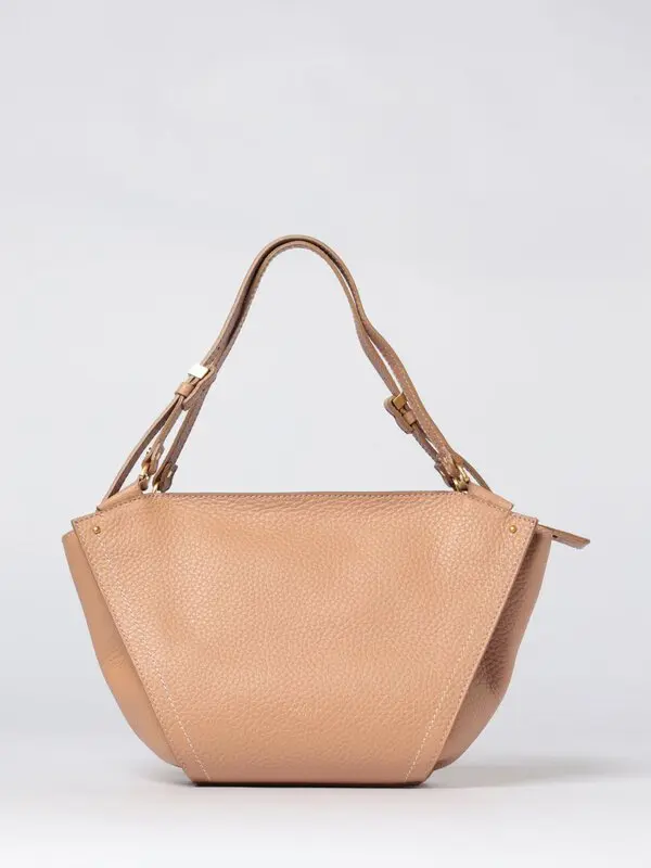 GIANNI CHIARINI Bloom Hammered Leather Shoulder Bag