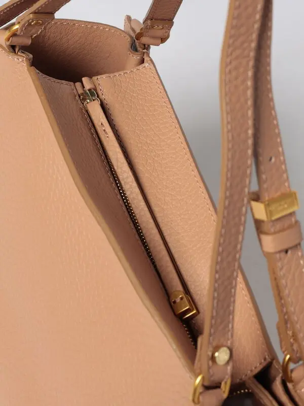 GIANNI CHIARINI Bloom Hammered Leather Shoulder Bag