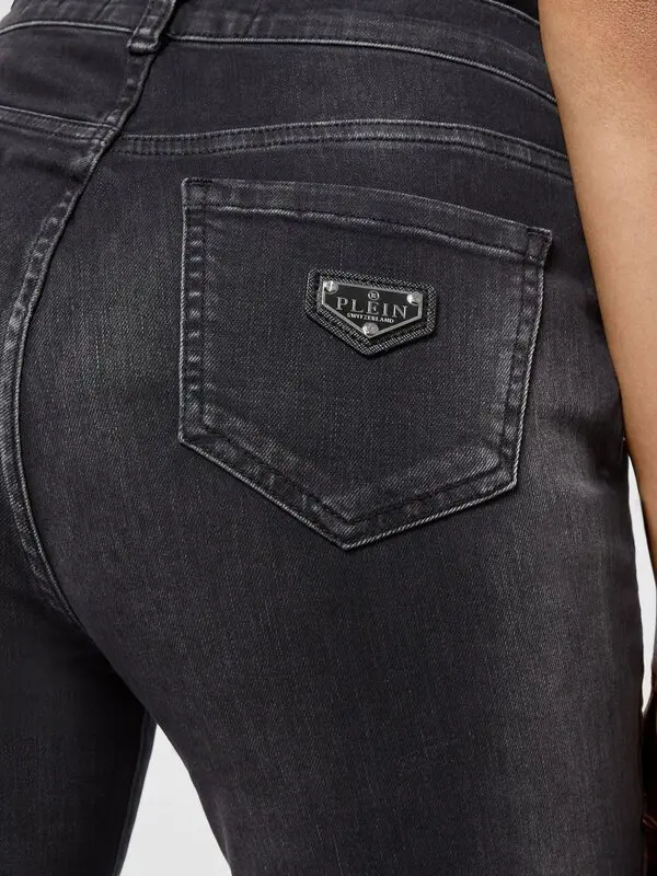 Philipp Plein High-waisted Skinny Stretch Jeans - Mouse Grey