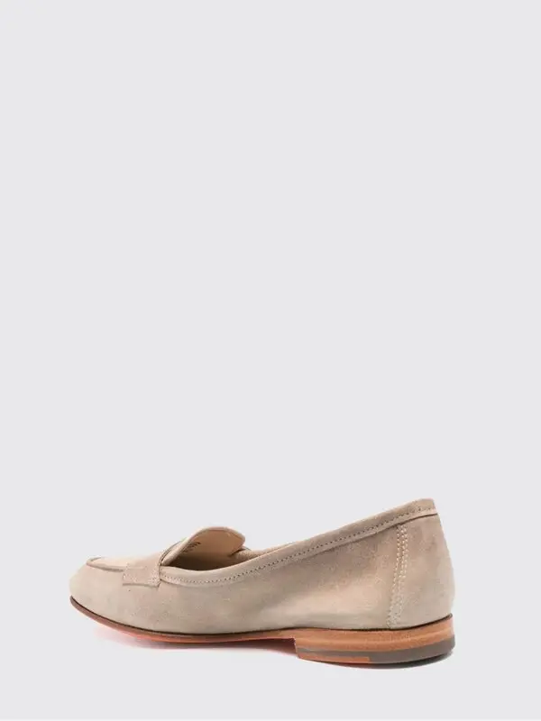 Santoni Suede Loafers - Beige