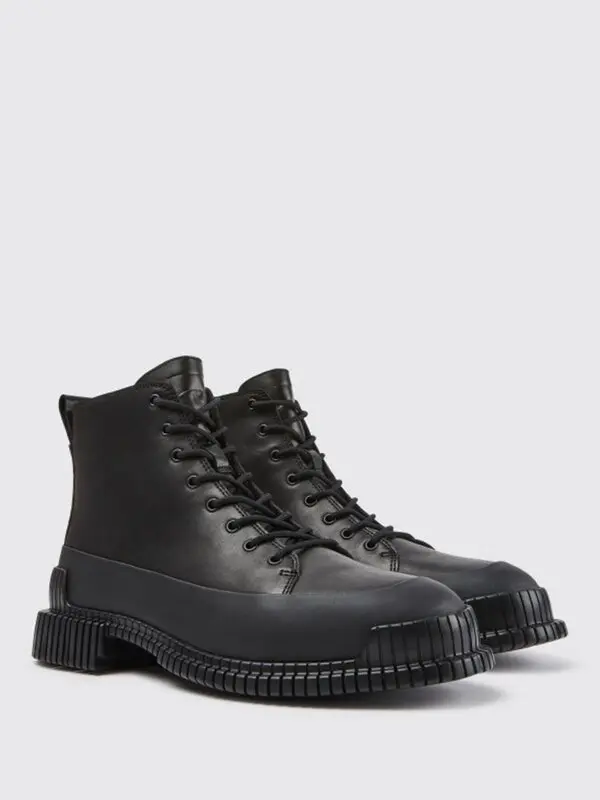 Camper Pix Ankle Boots In Calfskin - Black