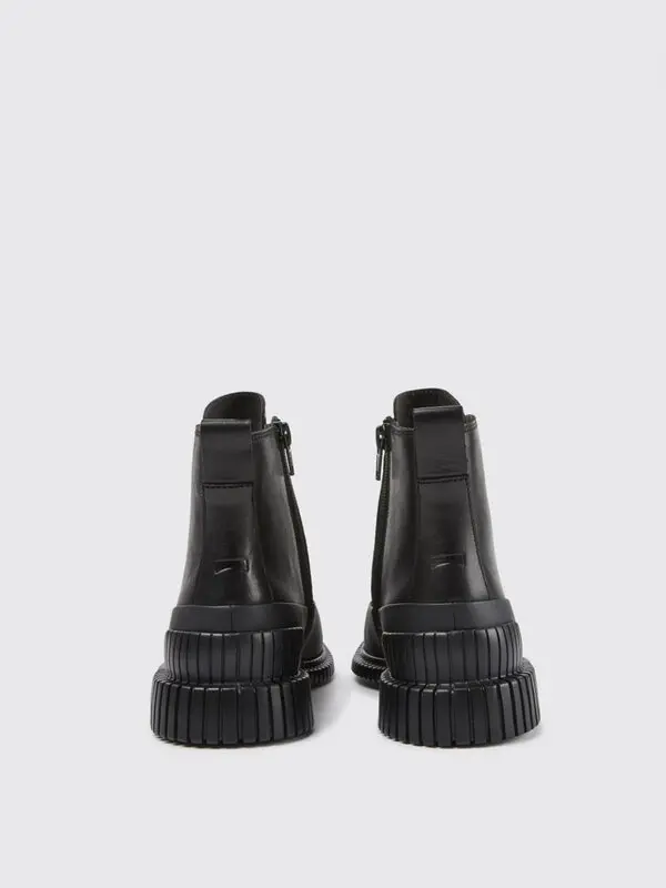Camper Pix Ankle Boots In Calfskin - Black