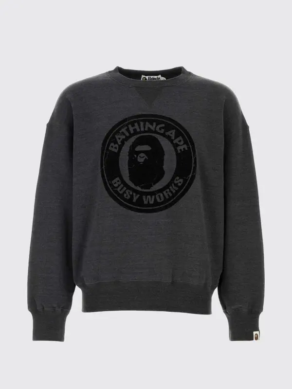 A BATHING APE Cotton Crewneck Sweatshirt - Grey