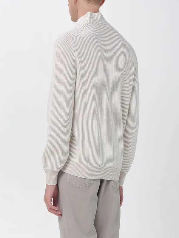 Brunello Cucinelli High Neck Pure Cashmere Sweater - Sand