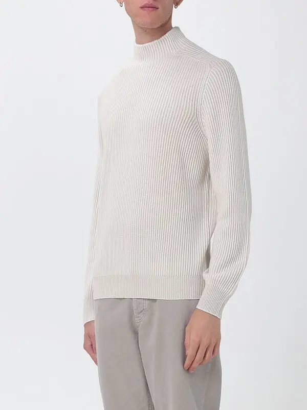 Brunello Cucinelli High Neck Pure Cashmere Sweater - Sand