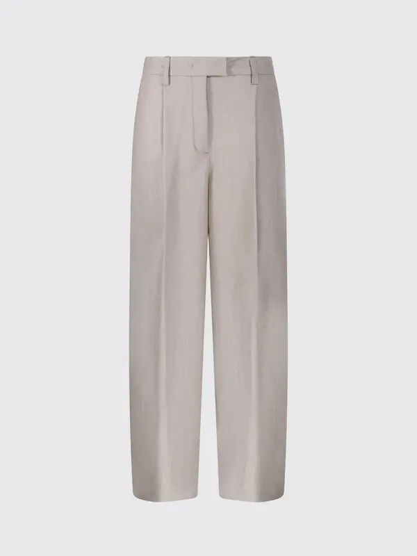 THELATEST High Waisted Wide Leg Trousers - Beige