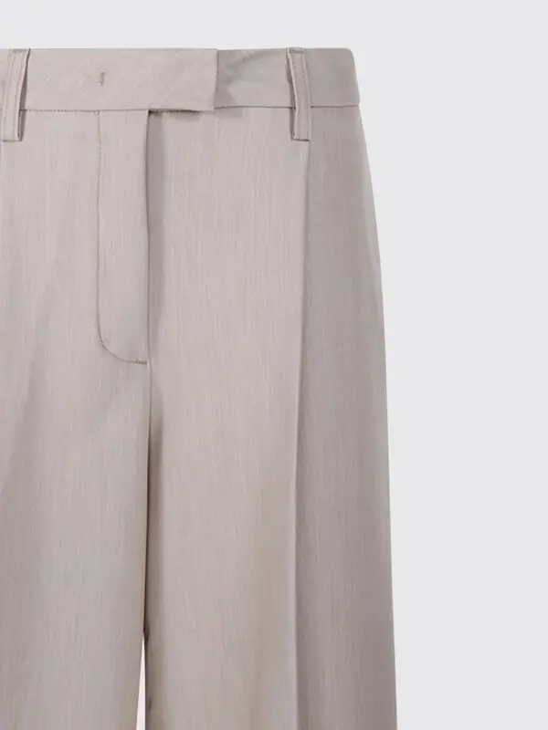 THELATEST High Waisted Wide Leg Trousers - Beige