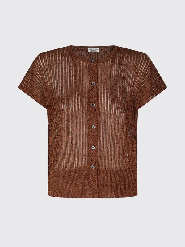 ROBERTO COLLINA Viscose Cardigan - Brown