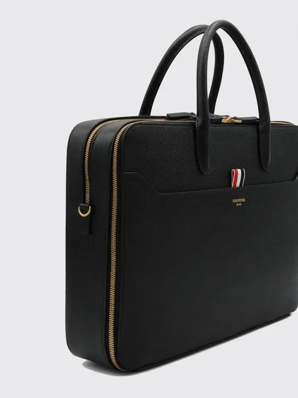 Thom Browne Work Bag In Grained Leather