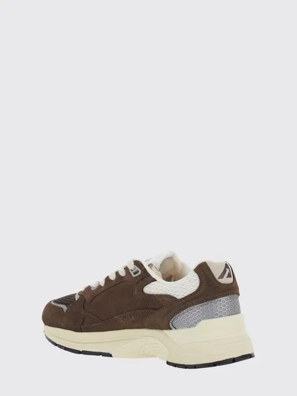 AUTRY Hyperway Low-top Sneakers In Leather And Mesh - Brown