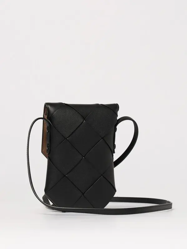 Bottega Veneta Woven Leather Card Holder With Strap