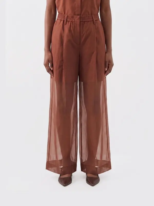 Brunello Cucinelli Wide-leg Trousers - Red