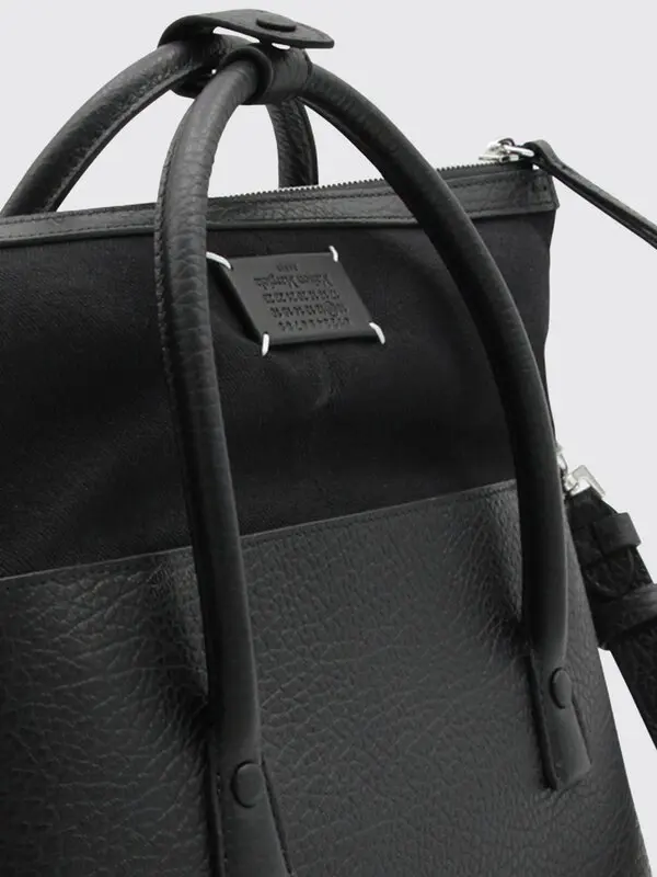 MAISON MARGIELA Grained Leather And Canvas East West Bag