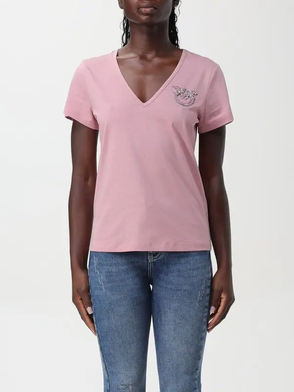 Pinko Embellished V-neck T-shirt