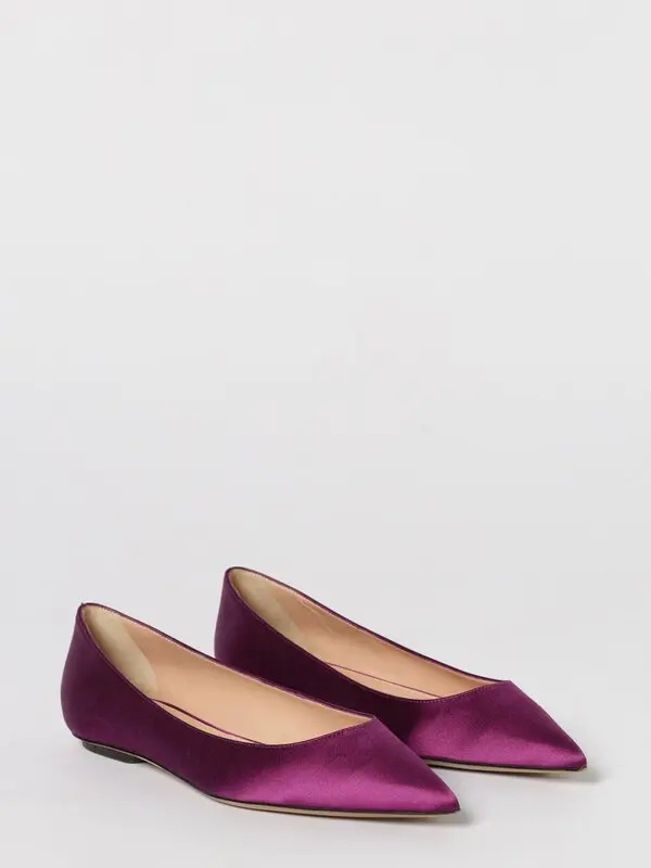 Alberta Ferretti Satin Ballerina Flats