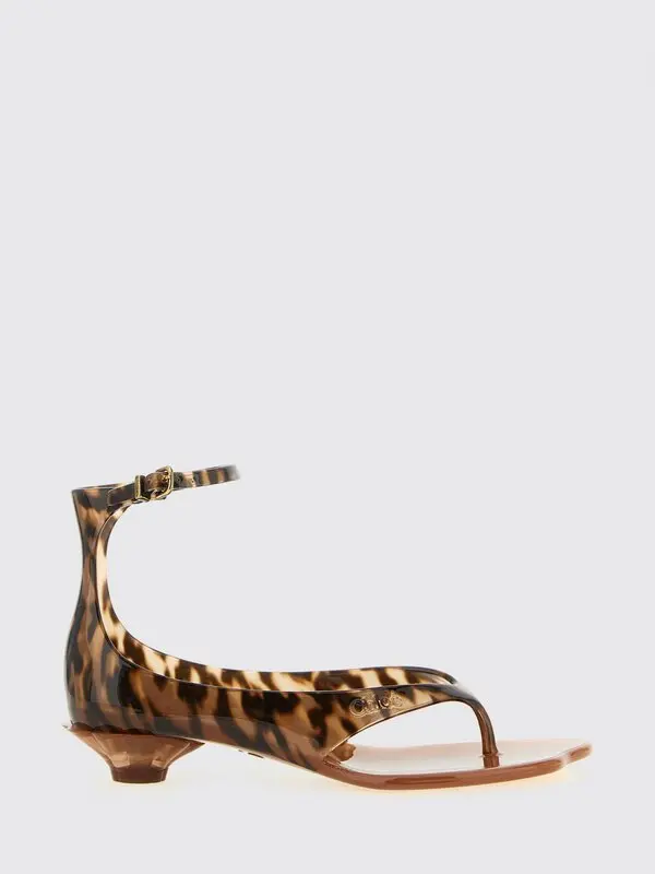 Chloé Jelly Pvc Animal Print Sandals