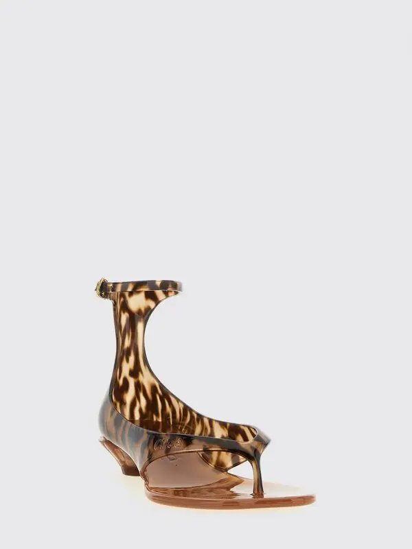 Chloé Jelly Pvc Animal Print Sandals
