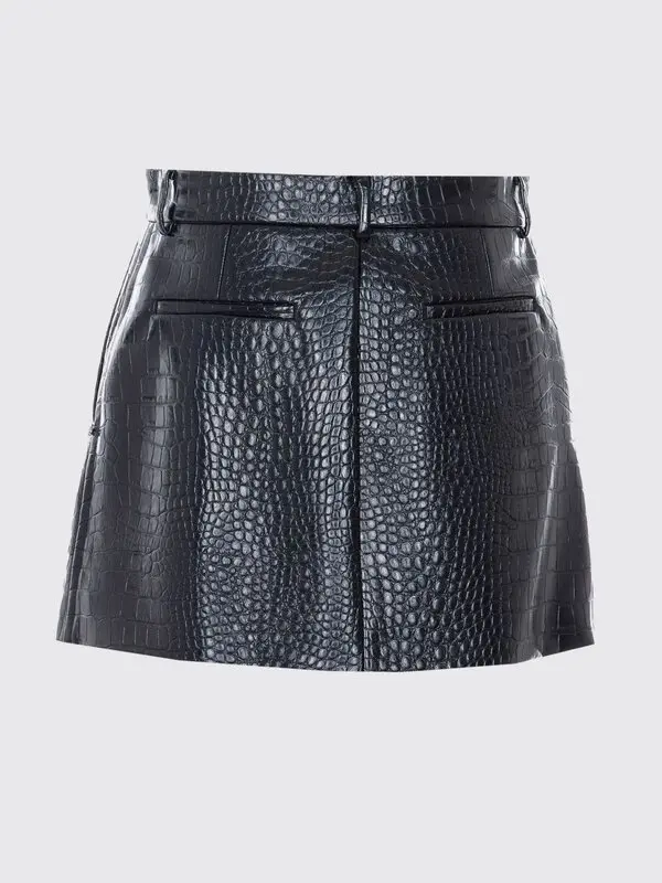 Sportmax Crocodile Print Faux Leather Mini Skirt