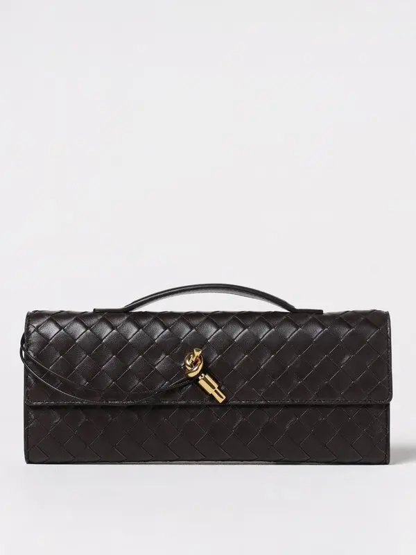 Bottega Veneta Woven Leather Clutch - Brown