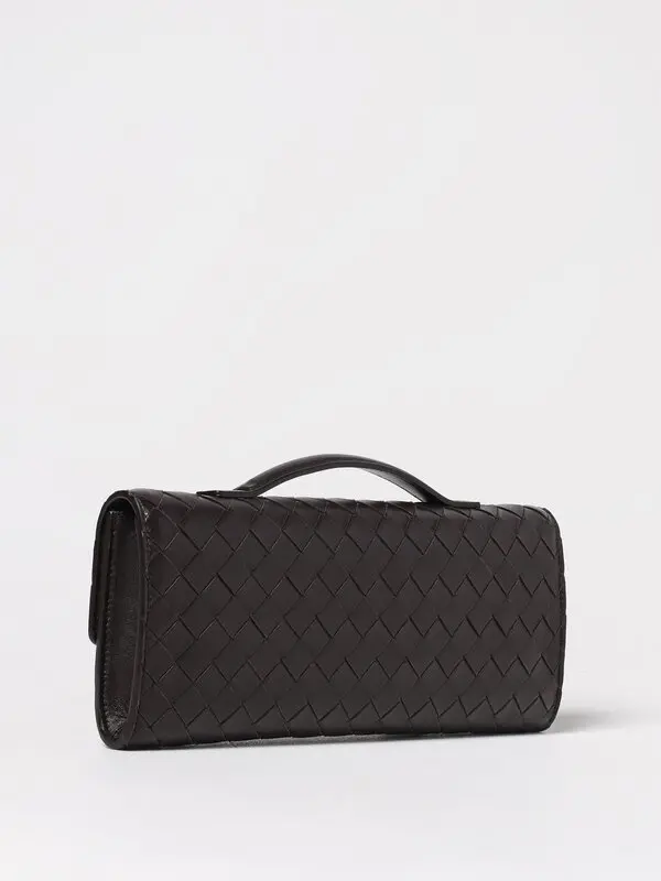 Bottega Veneta Woven Leather Clutch - Brown
