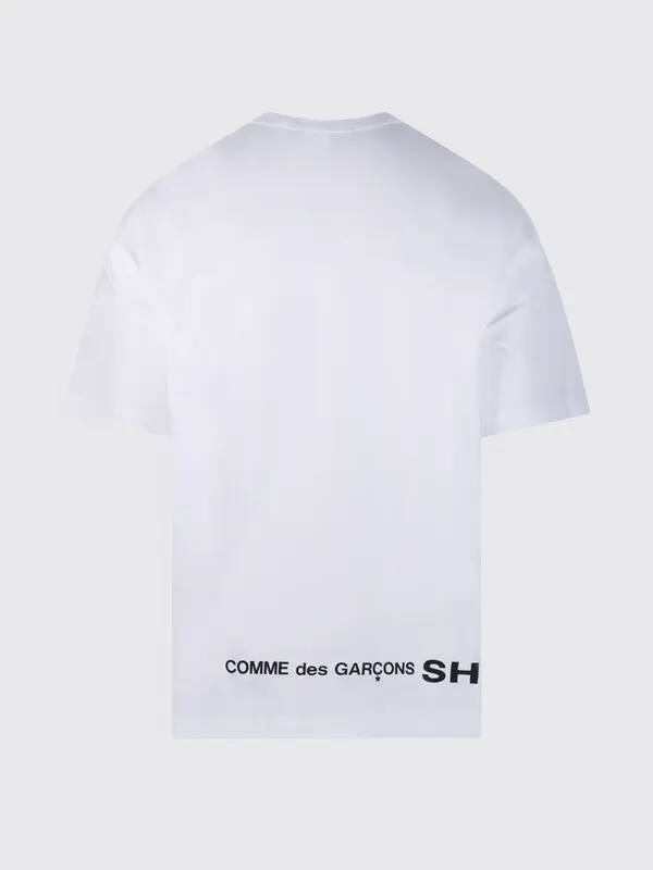 Comme Des Garçons Cotton T-shirt With Logo - White