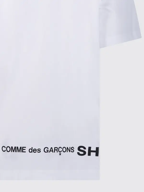 Comme Des Garçons Cotton T-shirt With Logo - White