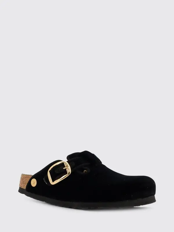 BIRKENSTOCK Boston Big Buckle Velvet Mules