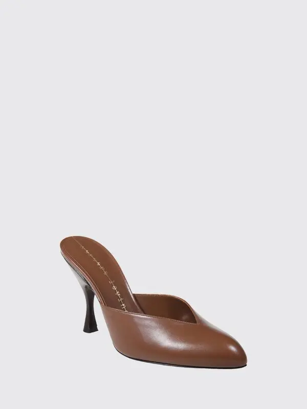 HERBERT LEVINE Leather Mules - Brown