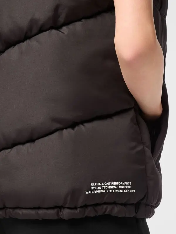 PLEIN SPORT Padded Vest With Stand Collar - Black