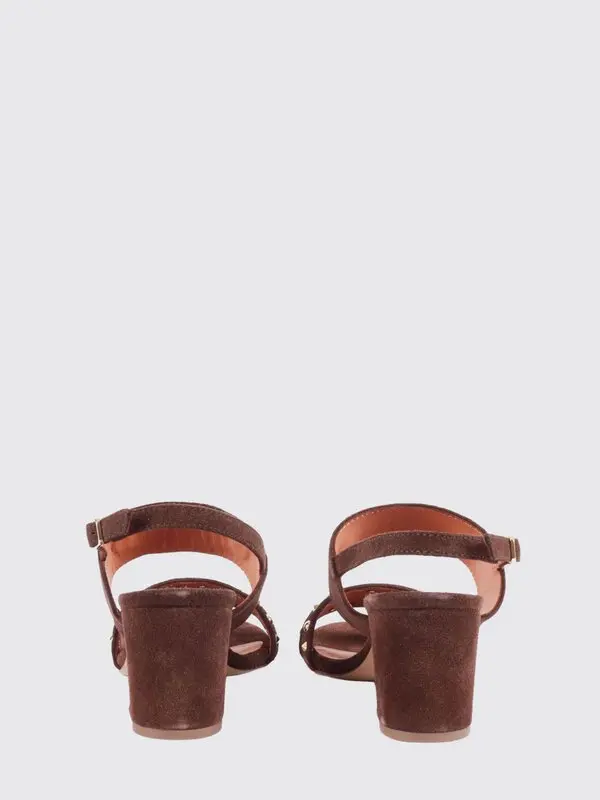 VIA ROMA 15 Suede Sandals With Studs