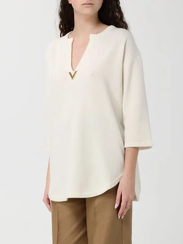 Valentino Garavani Vlogo Virgin Wool Kaftan Sweater