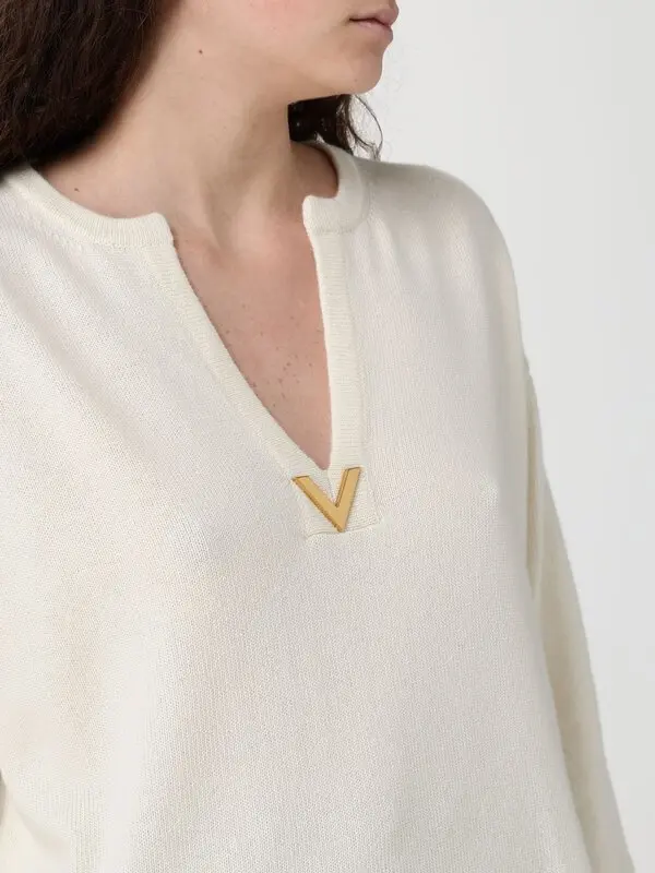 Valentino Garavani Vlogo Virgin Wool Kaftan Sweater