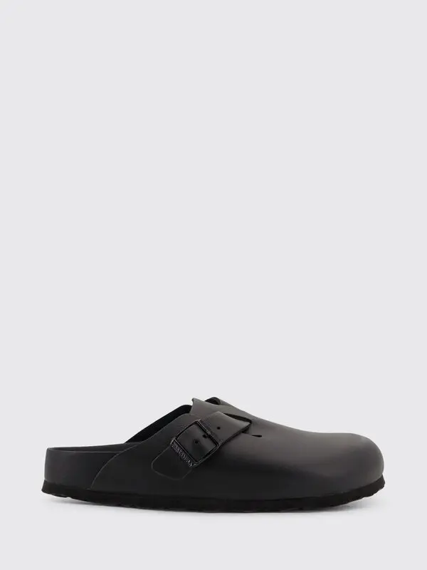 BIRKENSTOCK Boston Natural Grain Leather Mules