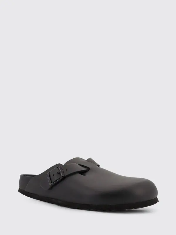 BIRKENSTOCK Boston Natural Grain Leather Mules