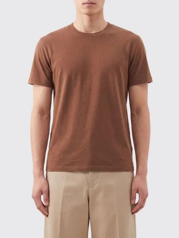 TOM FORD Crewneck Lyocell And Cotton Blend T-shirt - Brown