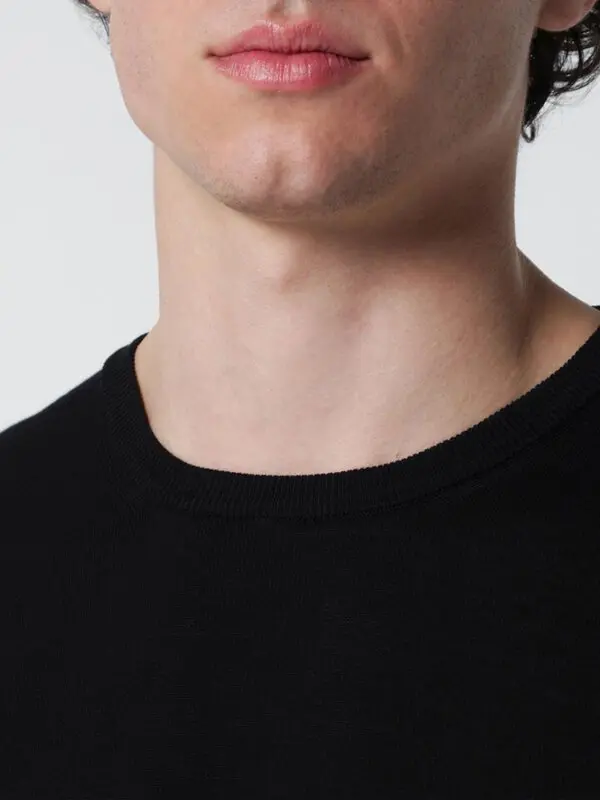 ROBERTO COLLINA Cotton Knit Crewneck Sweater - Black